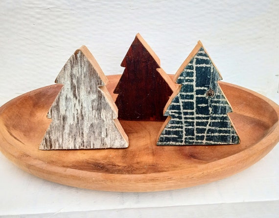 Three Christmas Trees Tiered Tray Christmas Miniature Trees - Etsy
