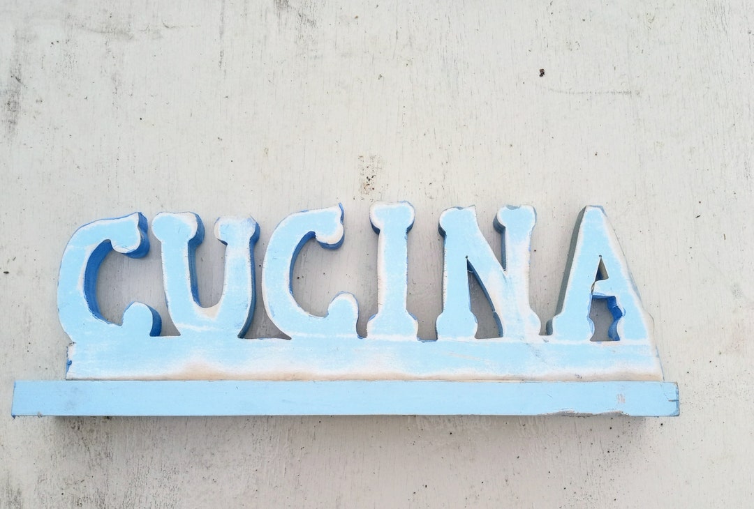 Wood Cucina Sign, Italian Kitchen Sign, Salvaged Wood Sign, Custom Sign ...