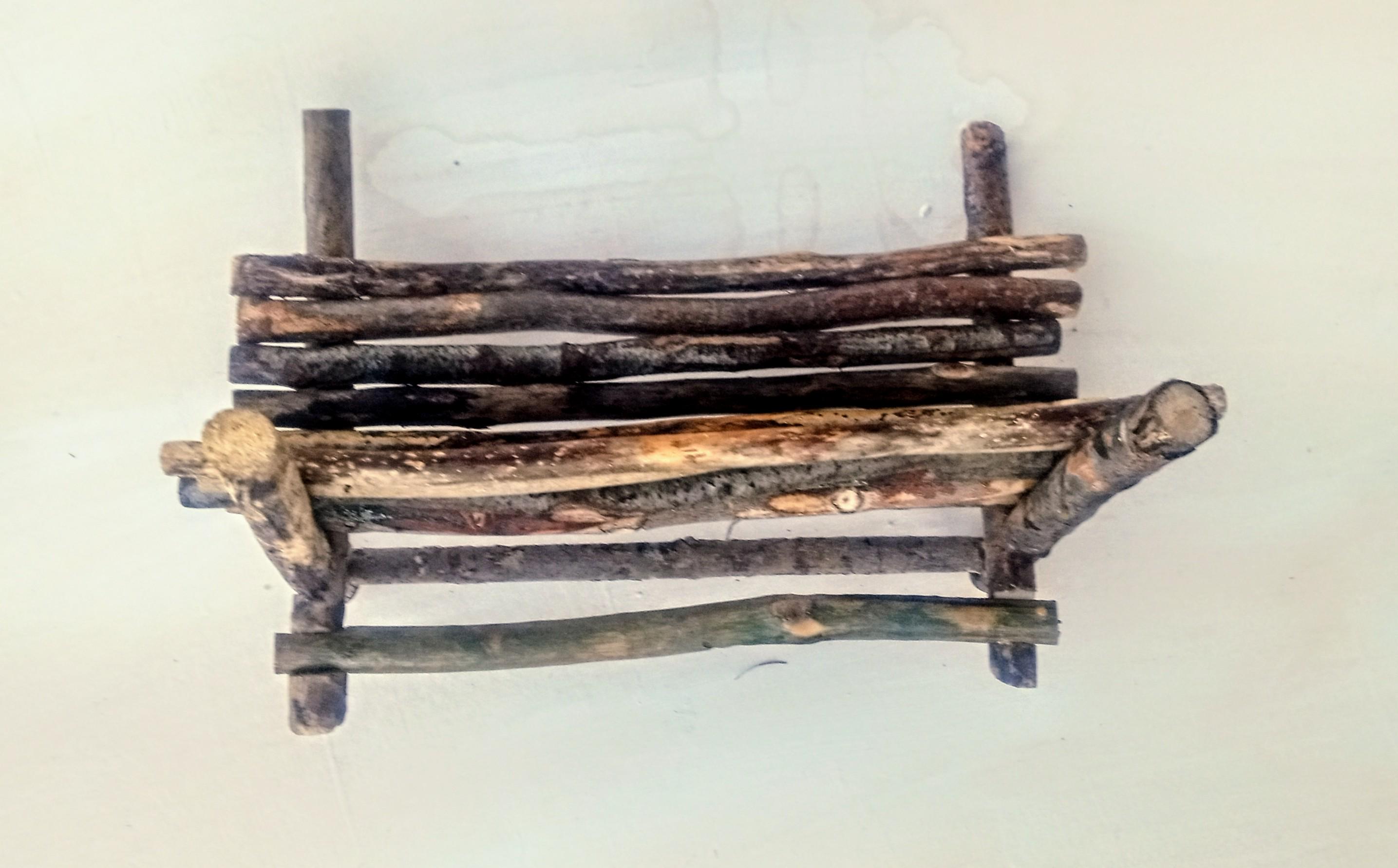 11 Inch Long Rustic Stick Manger, Nativity Decor, Reclaimed Wood Manger ...