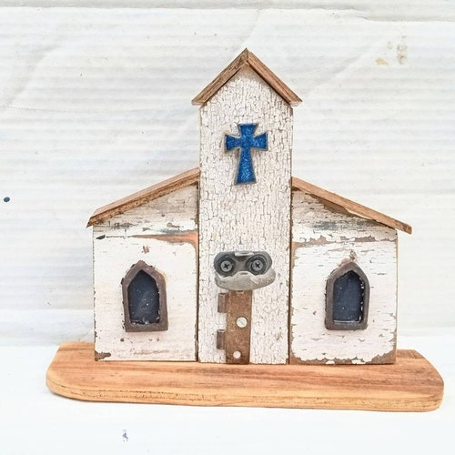Reclaimed Wood Church Religious Wall Art Christian Decor - Etsy