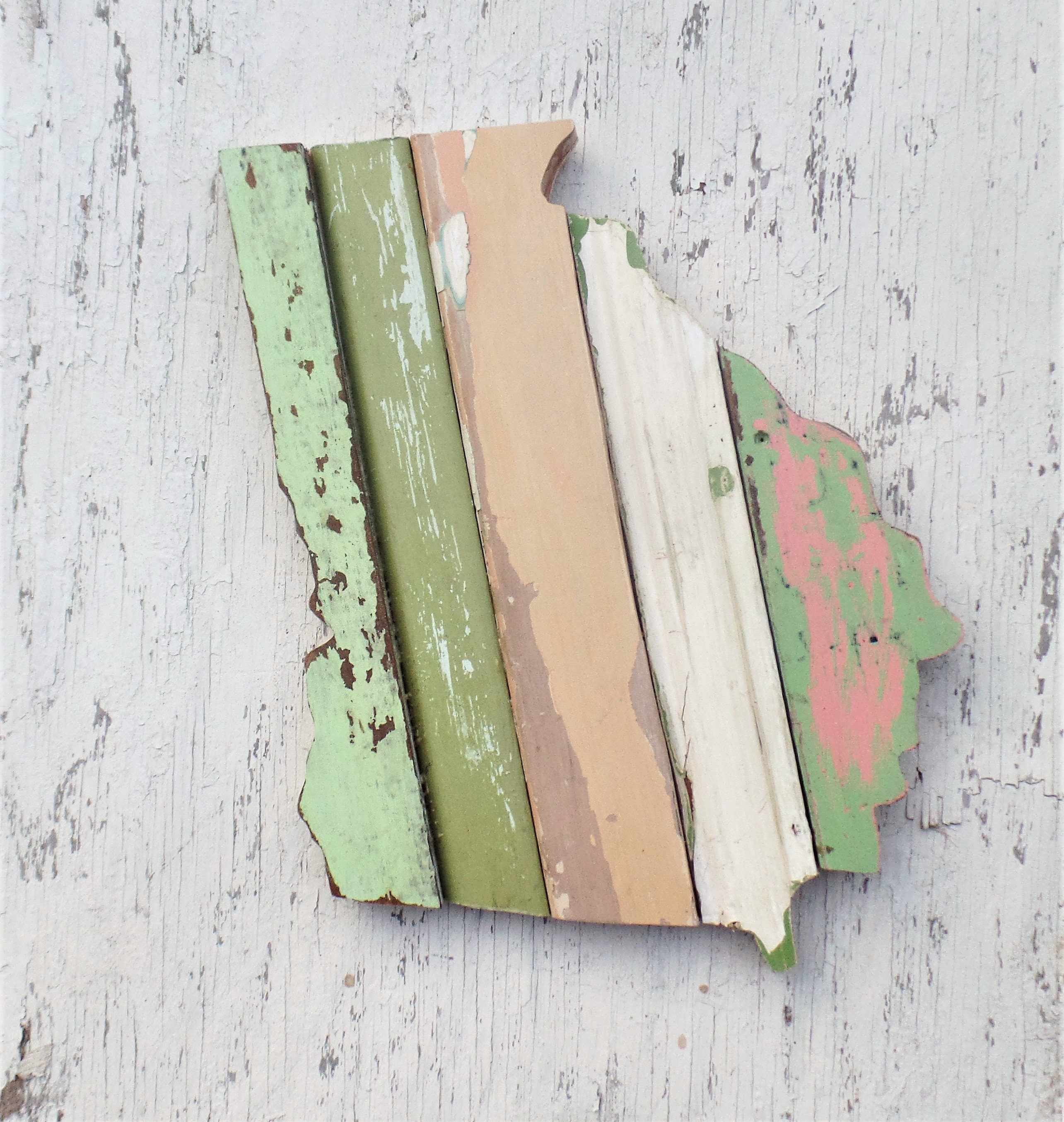 Wooden Georgia Wall Art State Outline Georgia Wedding Decor | Etsy