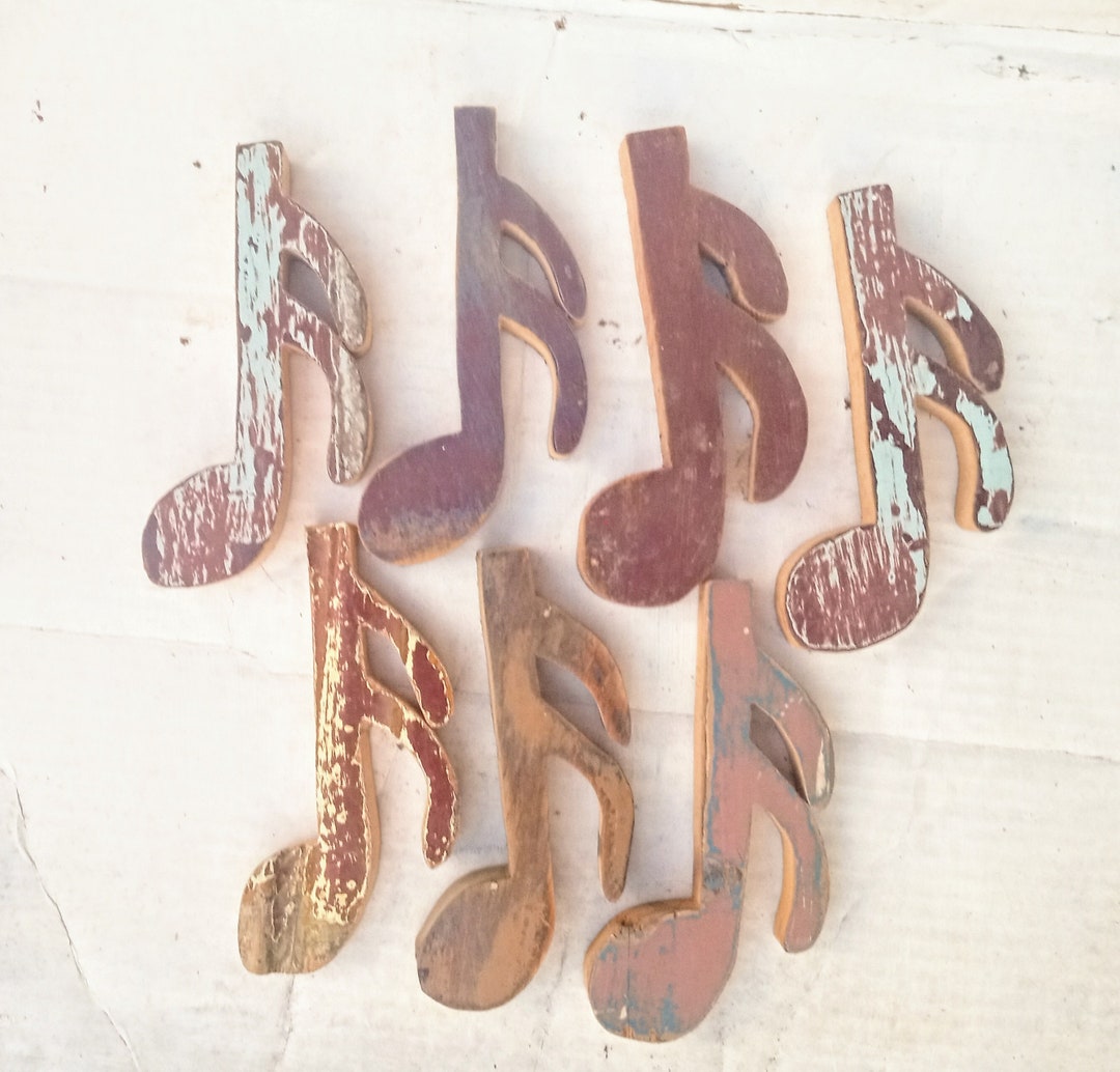 Seven Music Notes Wall Art, Sixteenth Notes, Music Decor, Music Wall ...