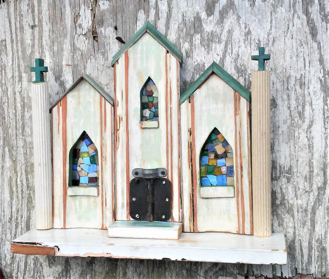 Reclaimed Wood Church Religious Wall Art Christian Decor - Etsy