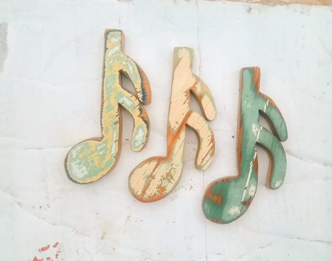 Three Musical Notes, Sixteenth Note, Music Decor, Music Note Wall Art ...