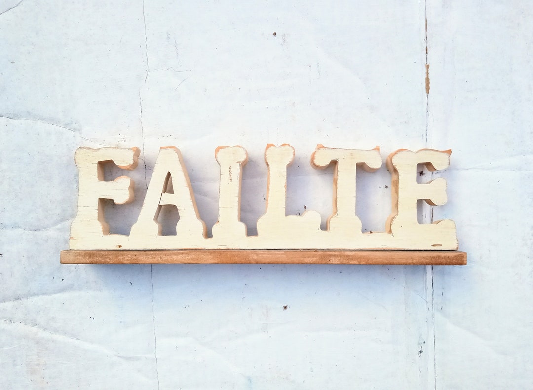 Failte Sign, Irish Welcome Sign, Celtic Decor, Reclaimed Wood Sign ...