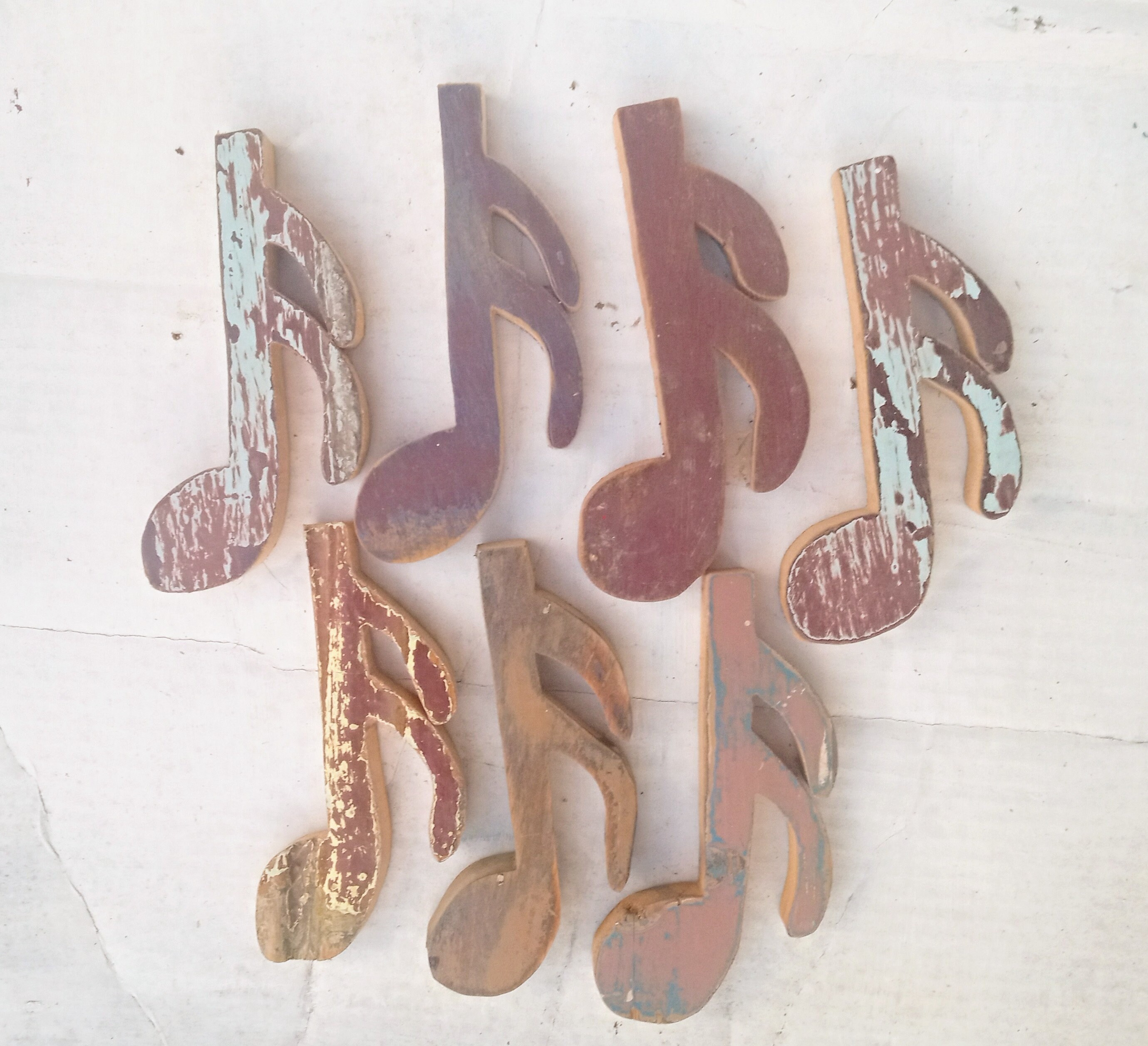 Seven Music Notes Wall Art, Sixteenth Notes, Music Decor, Music Wall ...