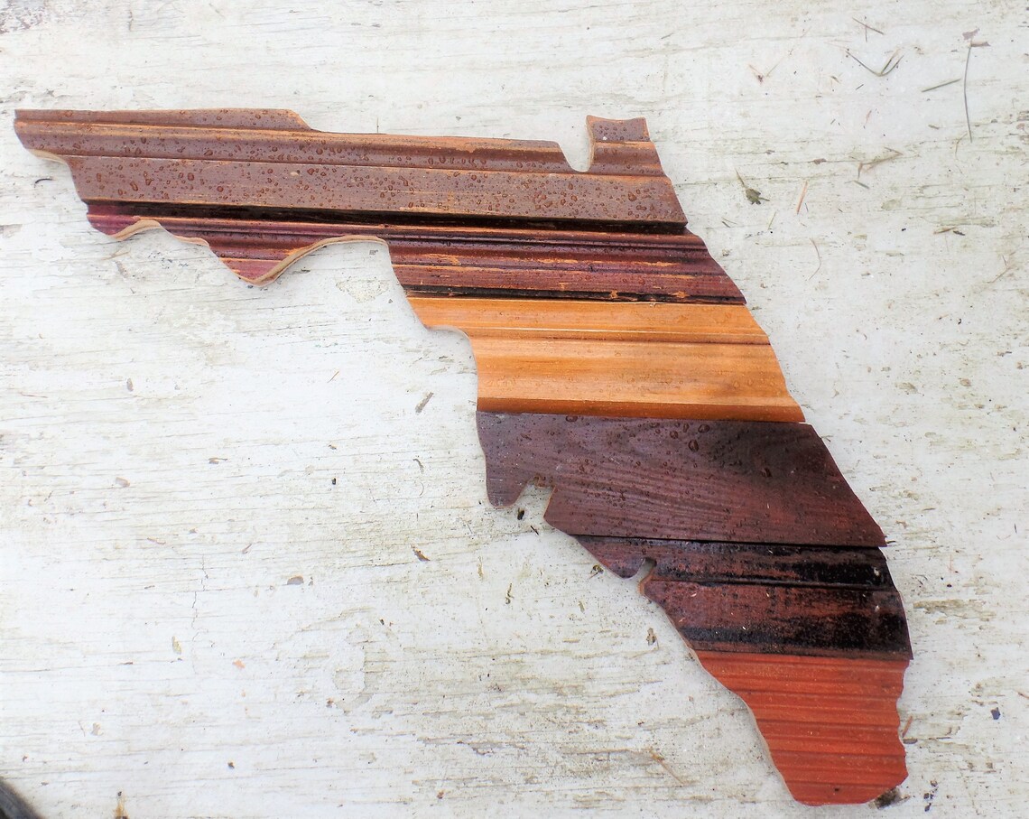 Florida Wall Art. State Outline, Beach House Decor, Architectural ...