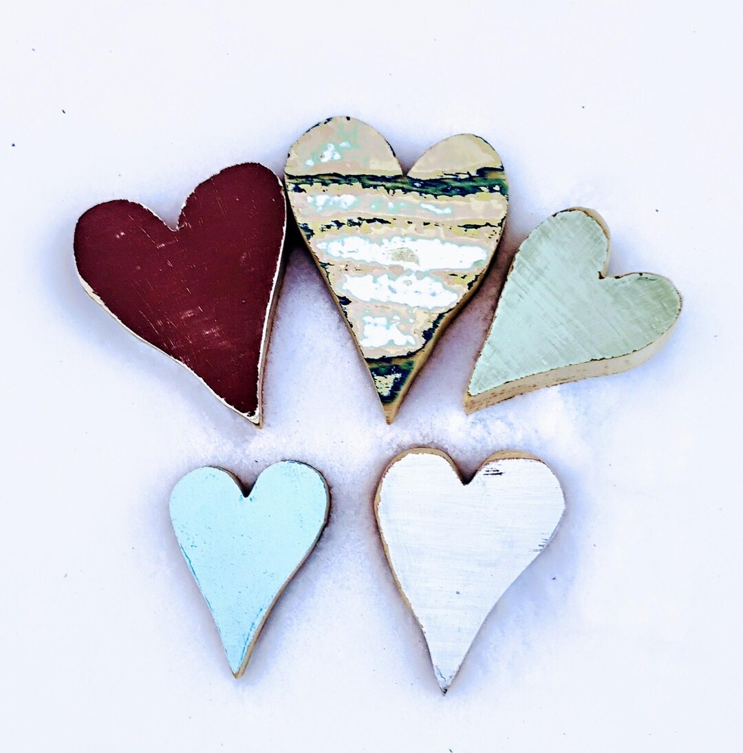 Five Little Hearts, Heart Bowl Fillers, Tiered Tray Decor, Miniature ...