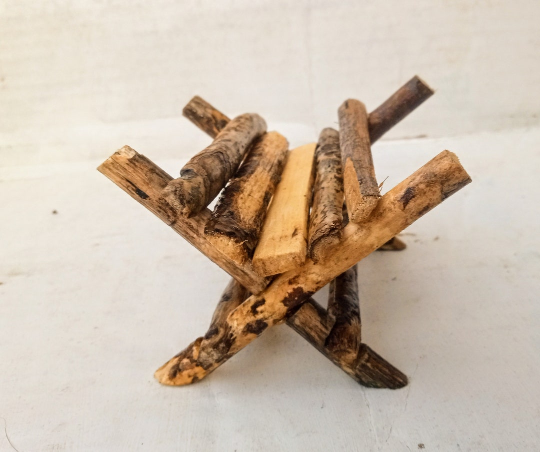 4 Inch Manger, Nativity Decor, Stick Manger, Christian Decor, Baby ...