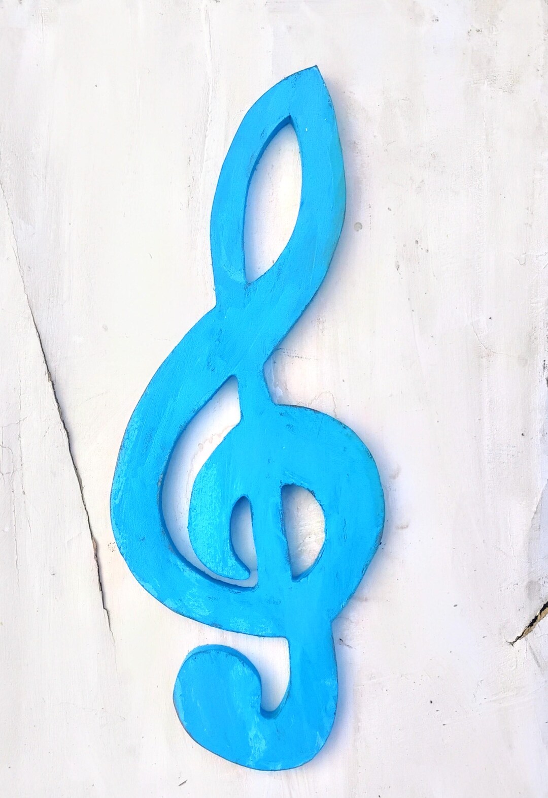 Large Blue G Clef, Musical Wall Art, Music Teacher Gift, Reclaimed ...