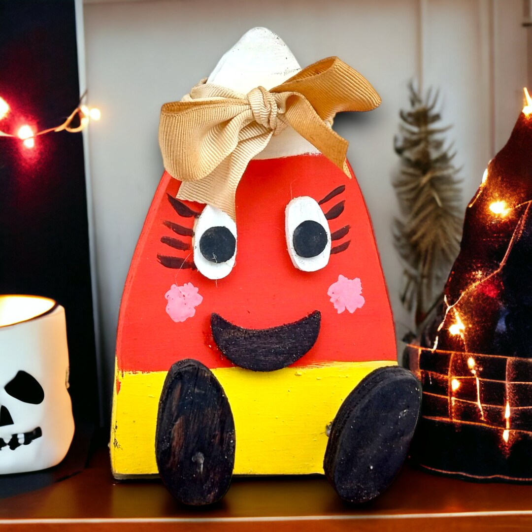 Candy Corn People, Halloween Decor, Farmhouse Decor, Girls Halloween ...