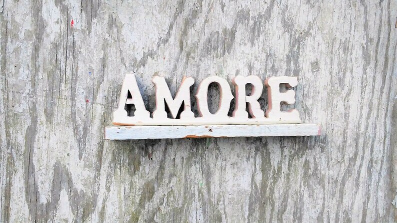 Amore Sign Italian Decor Reclaimed Wood Sign Recycled Wood | Etsy