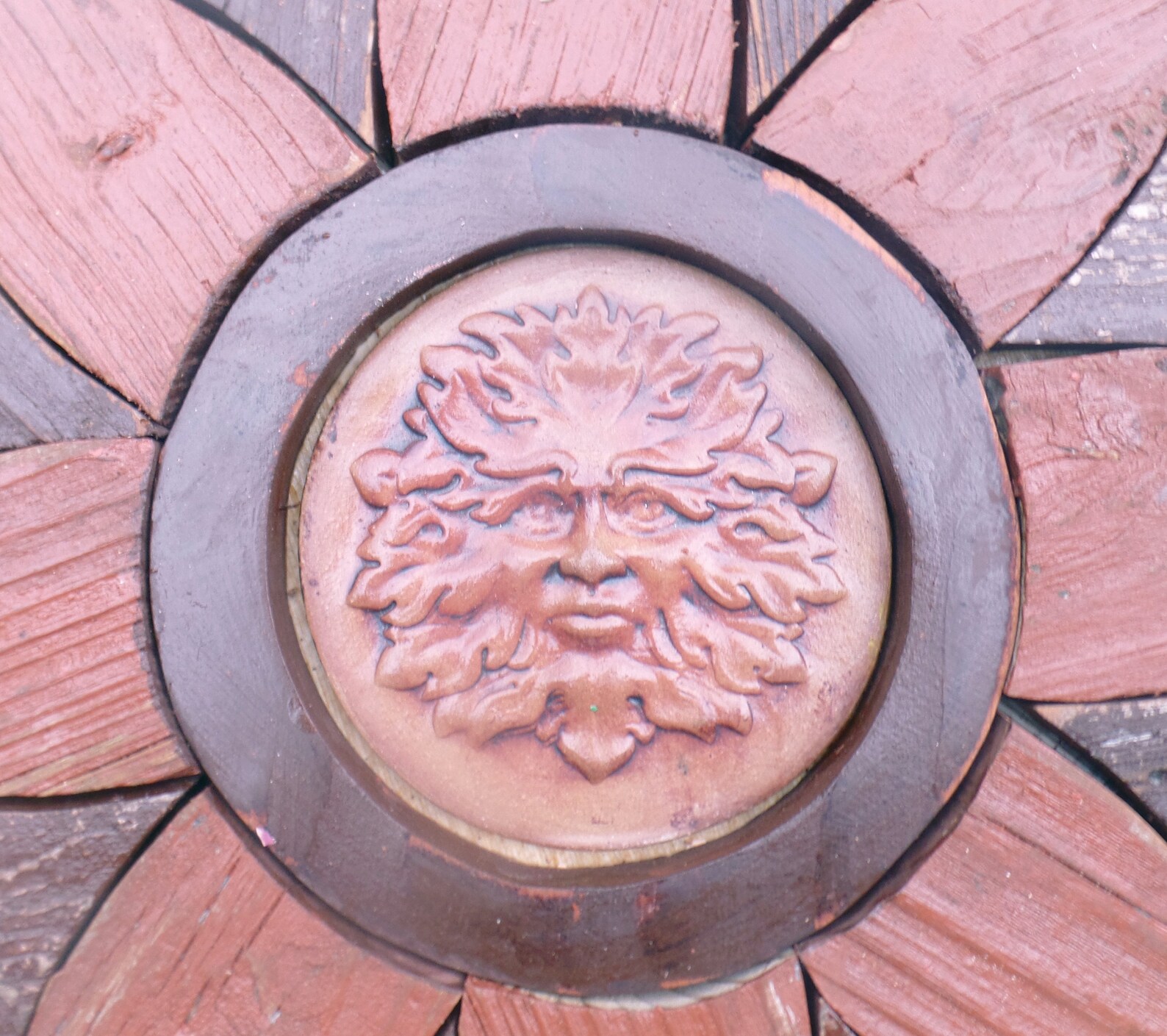 Green Man Tile Mosaic Forest Decor Architectural Salvage - Etsy