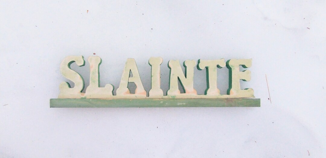 Slainte Sign Wood Bar Sign Irish Toast Gaelic Drinking - Etsy