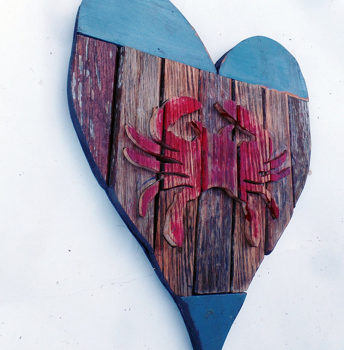 Crab Heart Nautical Decor Bohemian Decor Rustic Wall Decor - Etsy