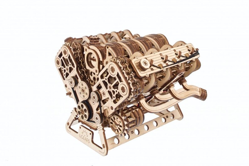 UGEARS Mechanical V8 Motor Model Kit - 3D Wooden Puzzle DIY ...