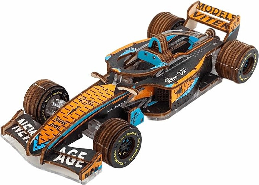 Racer V3 Mclaren Color DIY Wooden Model Kit for Adults Model Building ...
