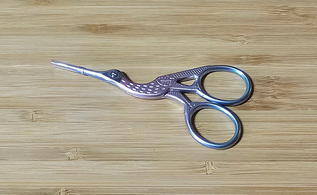 Crane Blue Pink Embroidery Scissors for Cross Stitch, Needlepoint ...