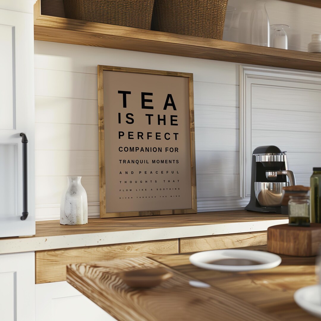 Snellen Chart Style Tea Quotes Wall Art Poster, Tea Brewing Poster, Tea ...