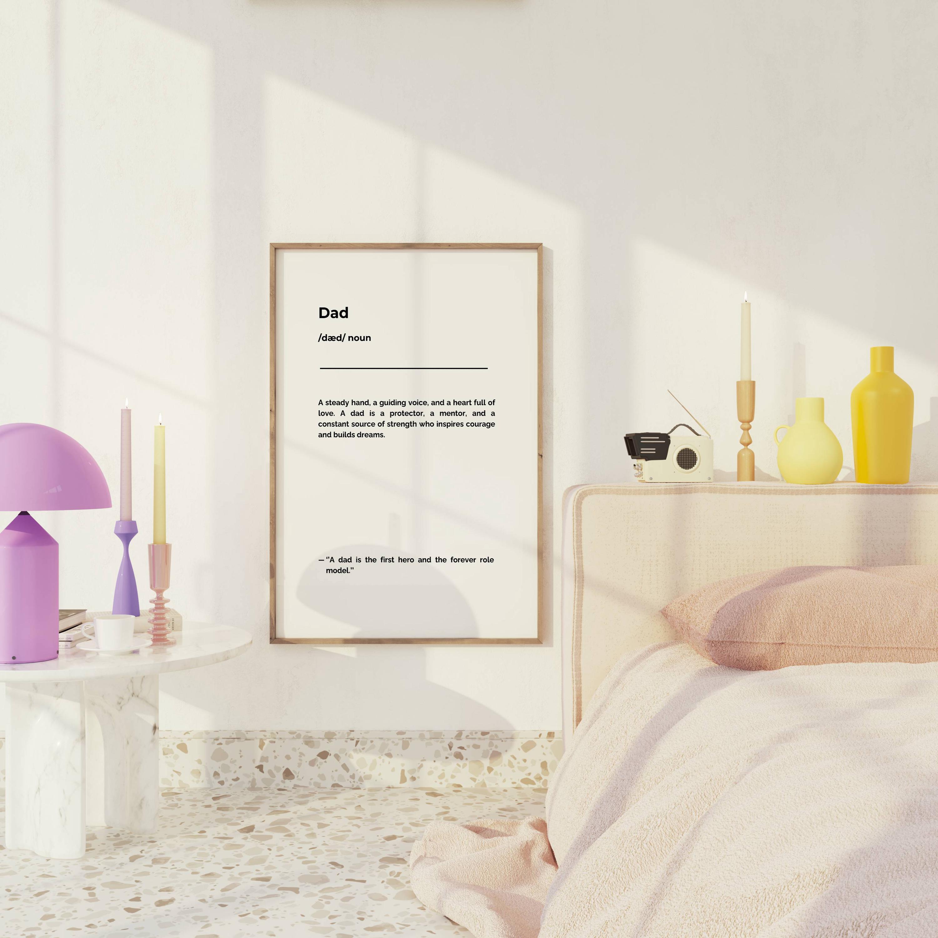 Dad Definition Poster, New Dad Gifts, Fathers Day Decor, Father ...