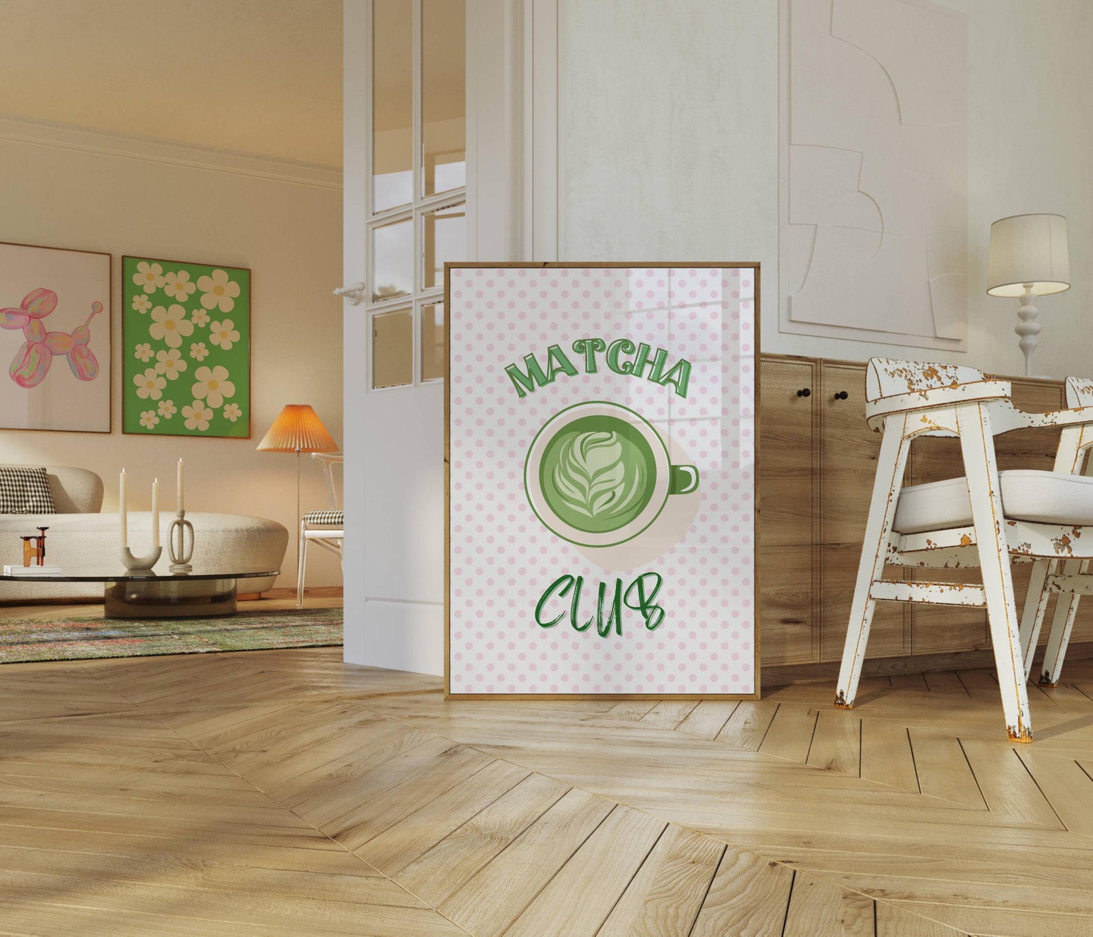 Matcha Poster, Matcha Club Art Print, Cute Kitchen Wall Art, Trendy ...