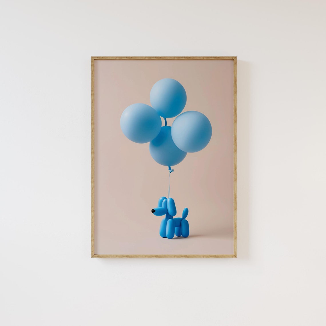 Blue Balloon Dog Poster,modern Art Print, Quirky Wall Decor ...