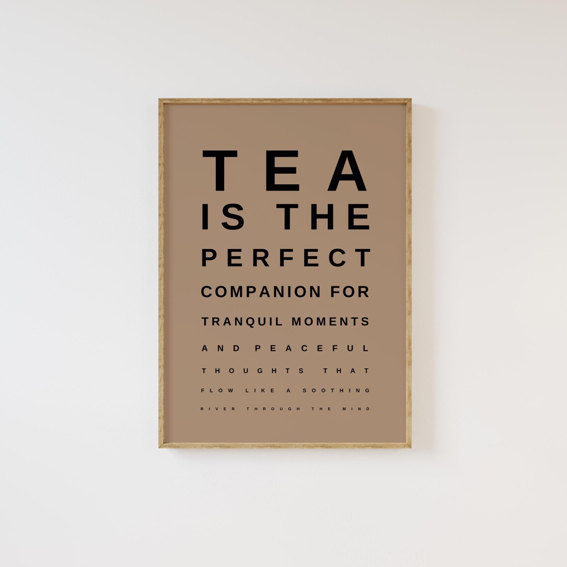 Snellen Chart Style Tea Quotes Wall Art Poster, Tea Brewing Poster, Tea ...