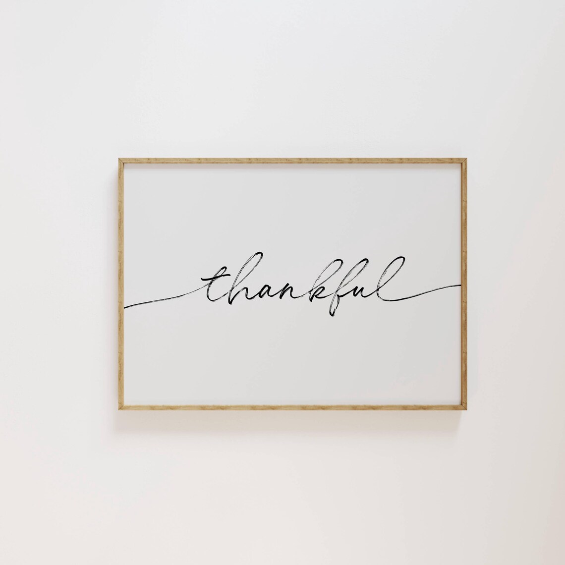 Thankful Poster, Line Art, Thankful Decor, Gratitude Wall Art, Thankful ...