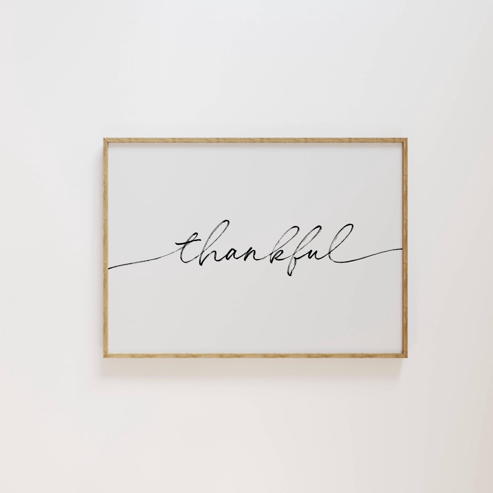 Thankful Poster, Line Art, Thankful Decor, Gratitude Wall Art, Thankful ...