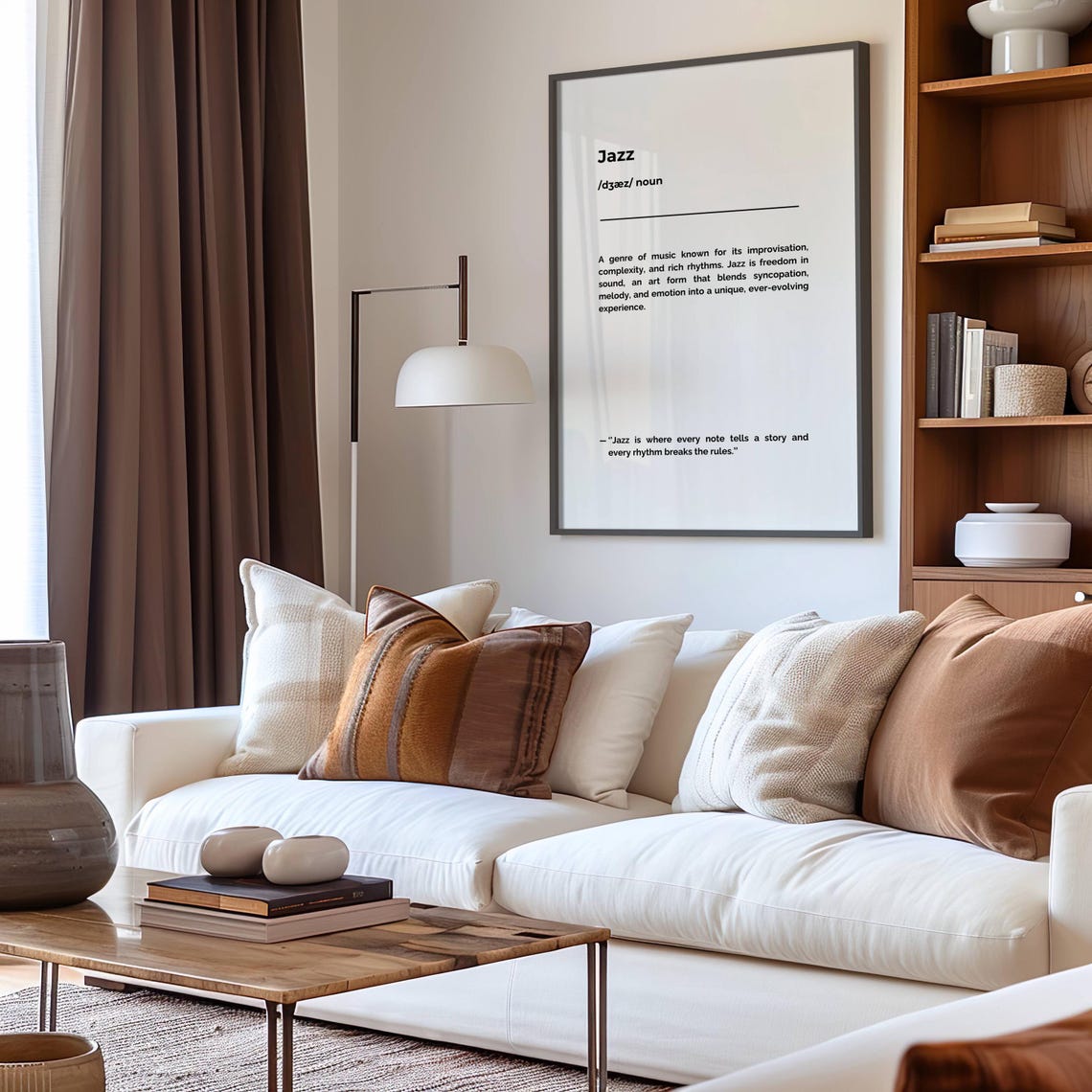 Jazz Definition Poster, Music Studios Wall Art Decor, Jazz Lover Print ...