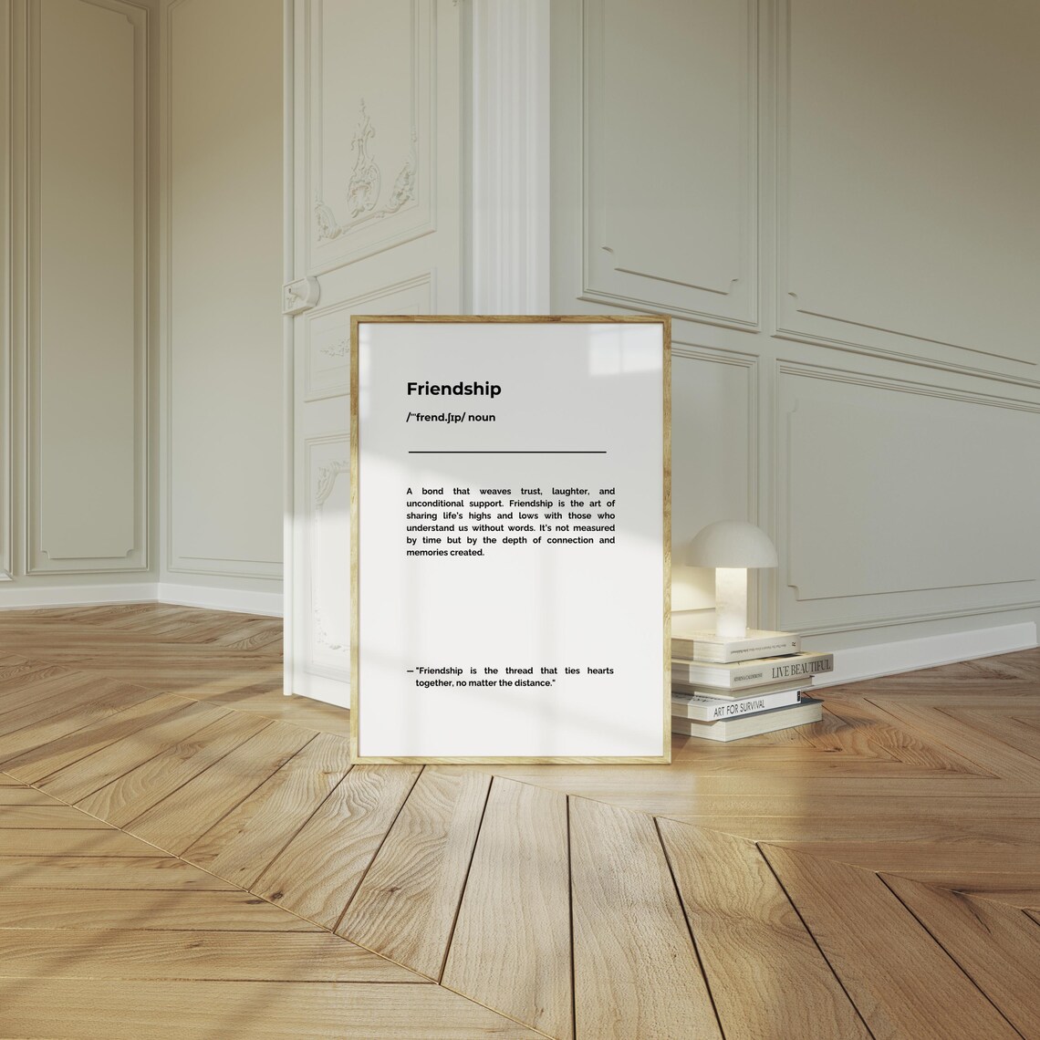 Friendship Definition Printable Wall Art, Typography Digital Download ...