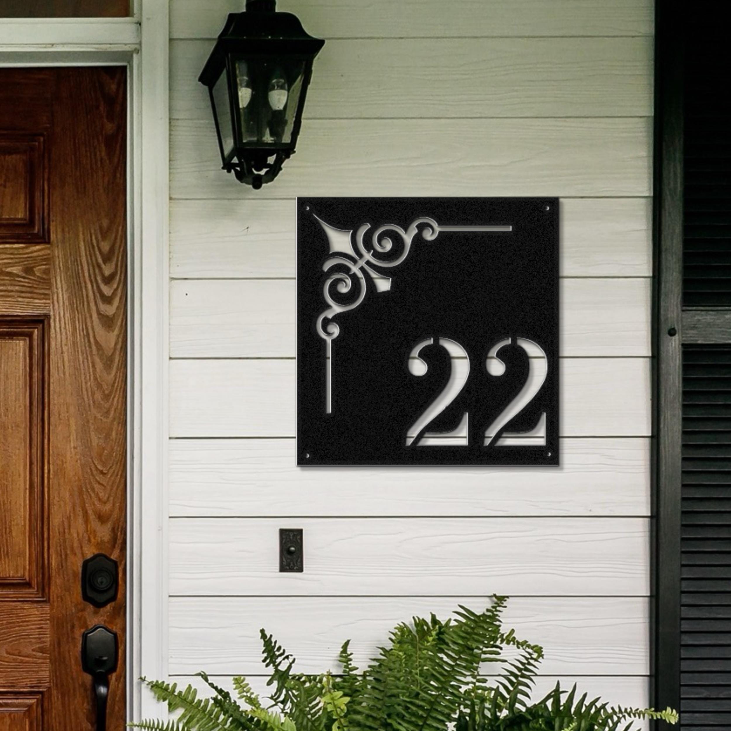 House Number Sign, Metal House Numbers, House Number Plaque, House ...