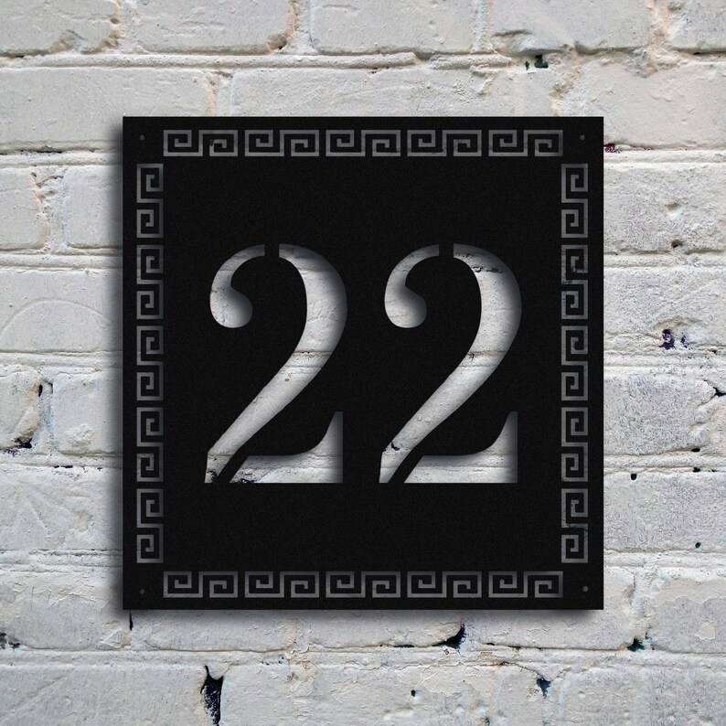 House Number Sign, Metal House Numbers, House Number Plaque, House ...
