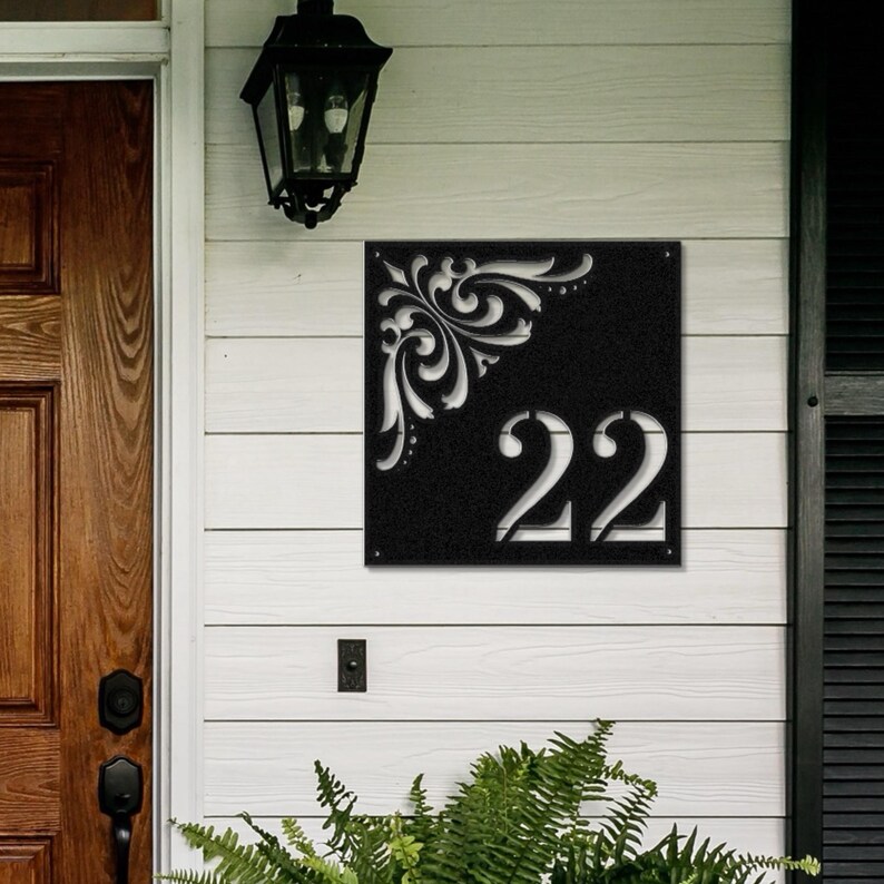 House Number Sign, Metal House Numbers, House Number Plaque, House ...