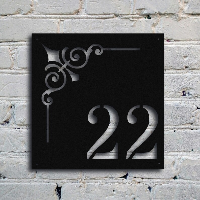 House Number Sign, Metal House Numbers, House Number Plaque, House ...