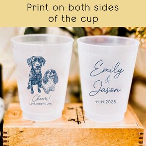 Custom Pet Wedding Cups, Custom Wedding Cups With Dogs, Custom Wedding ...