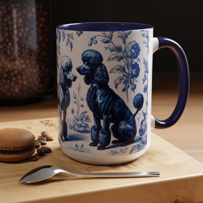 Poodle Coffee Cup Blue - Etsy