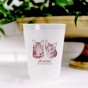 Custom Pet Wedding Cups, Custom Wedding Cups With Dogs, Custom Wedding ...
