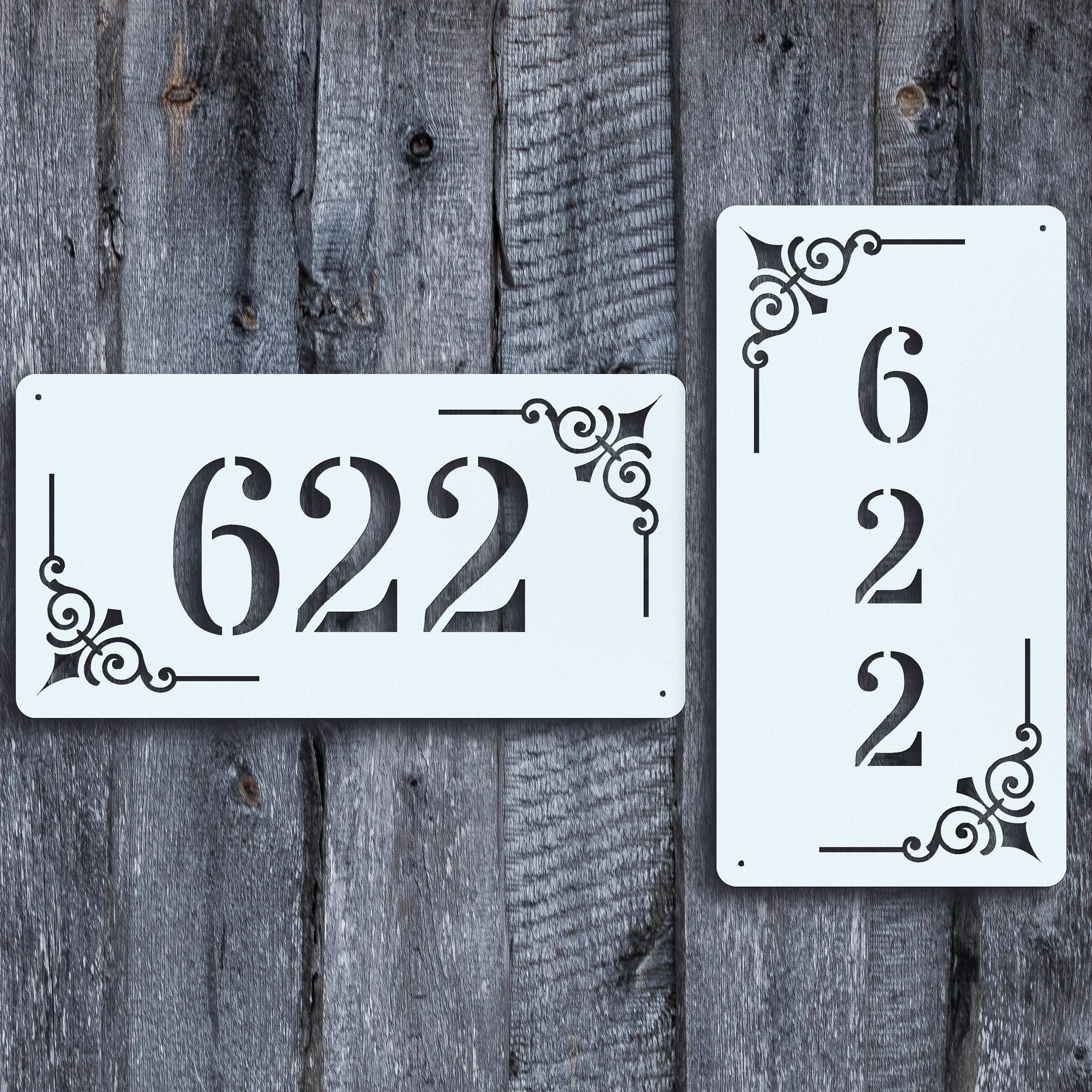 House Number Sign, Metal House Numbers, House Number Plaque, House ...