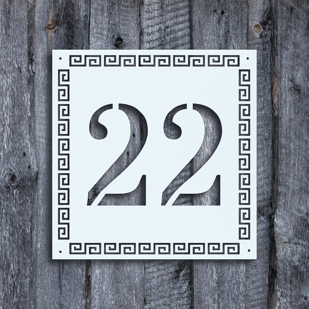 House Number Sign, Metal House Numbers, House Number Plaque, House ...