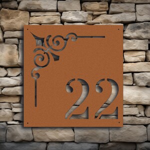 House Number Sign, Metal House Numbers, House Number Plaque, House ...