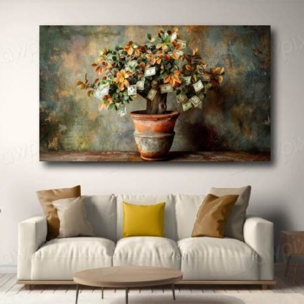 Money Tree Painting - Etsy