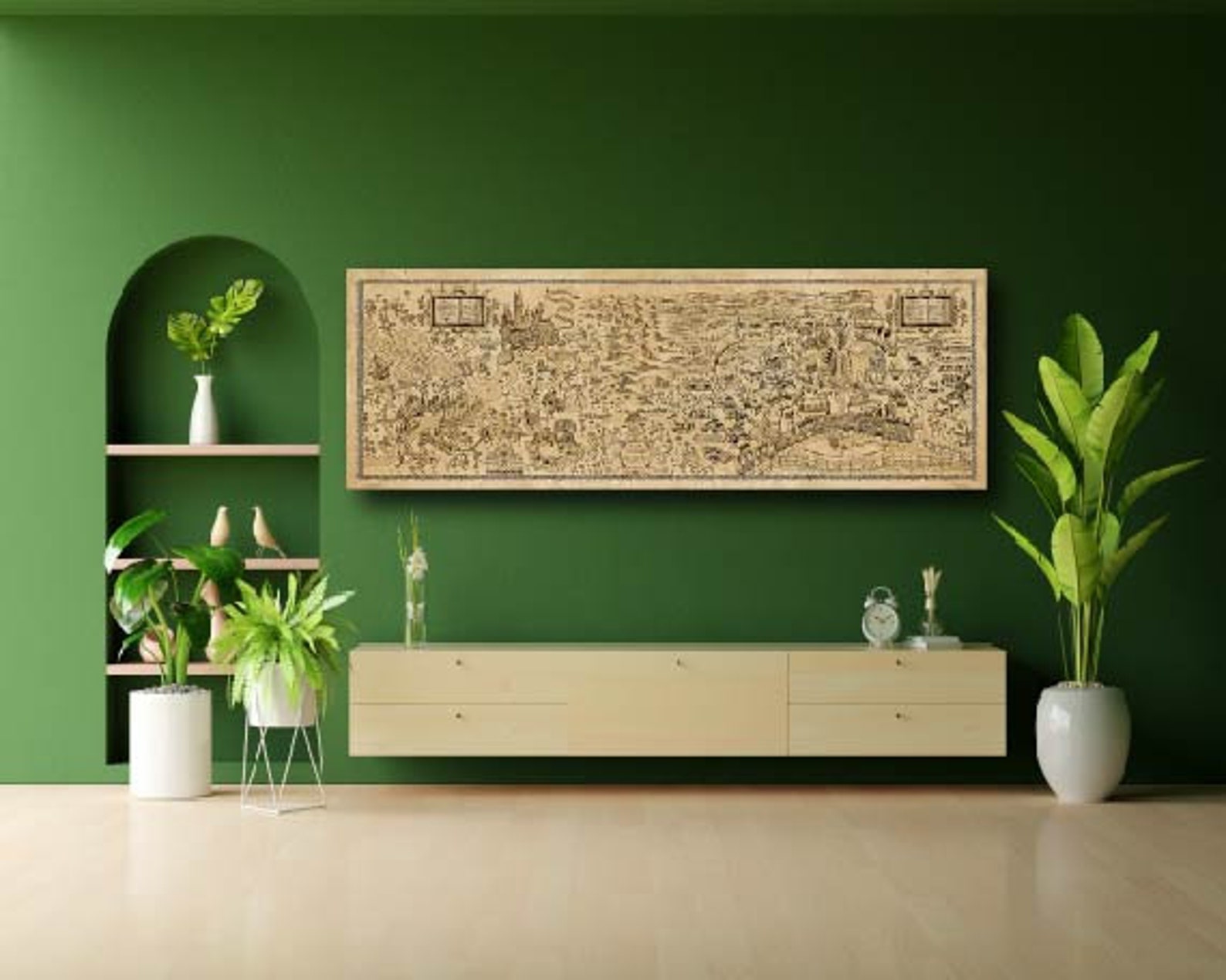 Harry World Map Canvas Poster Print, Map Digital, Magical World Wall ...