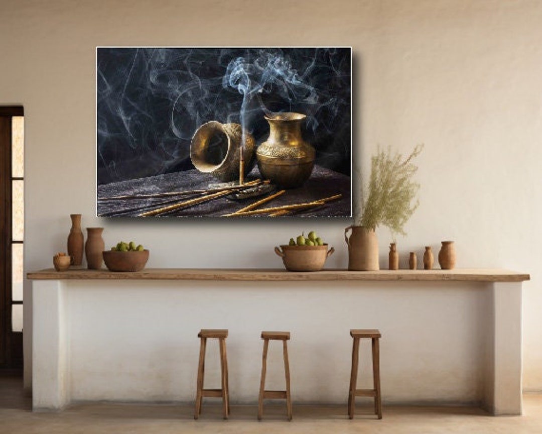 Incense Exclusive Collection Canvas Poster Print, Meditation Aromatic ...