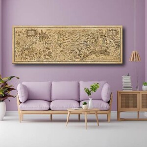 Harry World Map Canvas Poster Print, Map Digital, Magical World Wall ...