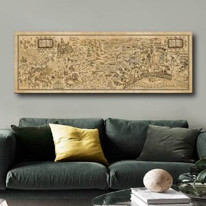 Harry World Map Canvas Poster Print, Map Digital, Magical World Wall ...