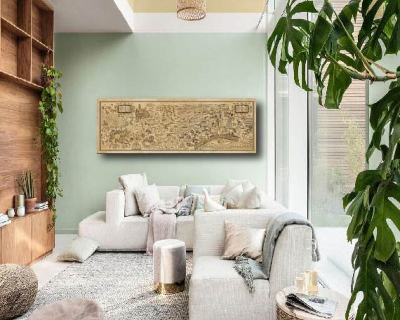 Harry World Map Canvas Poster Print, Map Digital, Magical World Wall ...