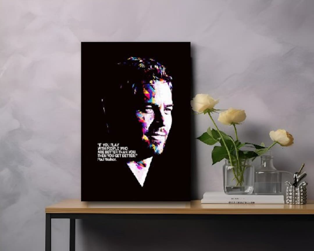 Paul Walker Pop Art Canvas Poster Print, Movie Series Canvas, Movie Art ...