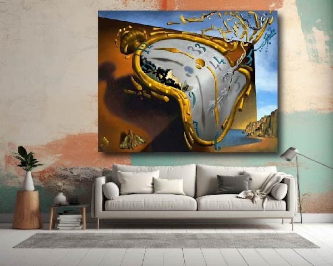 Salvador Dali Clock Canvas Poster Print, the Persistence of Memory ...