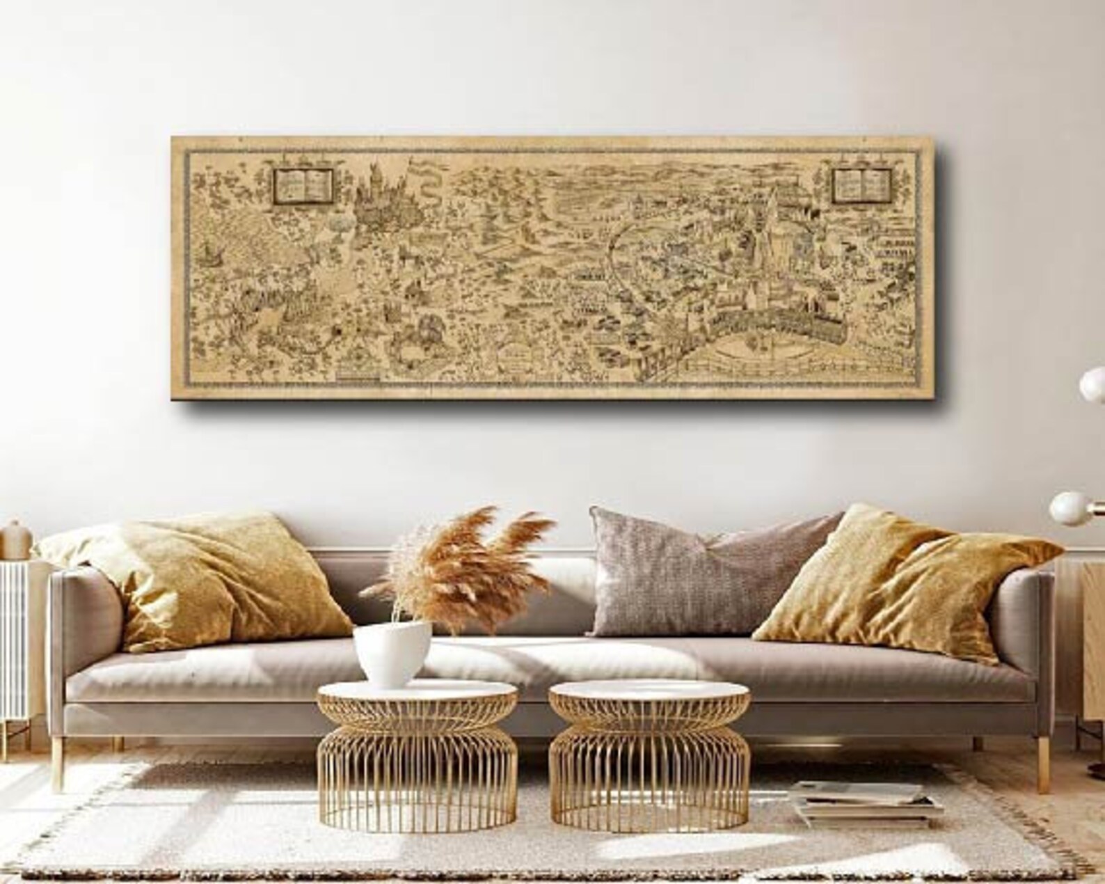 Harry World Map Canvas Poster Print, Map Digital, Magical World Wall ...
